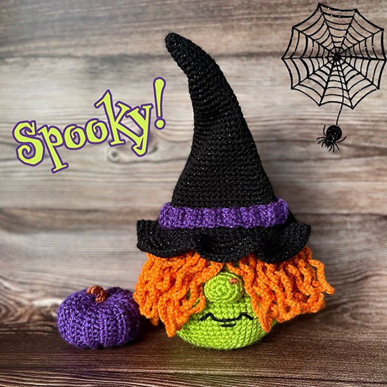 Wicked Witch Gnome Crochet Pattern: Halloween Amigurumi (digital ...