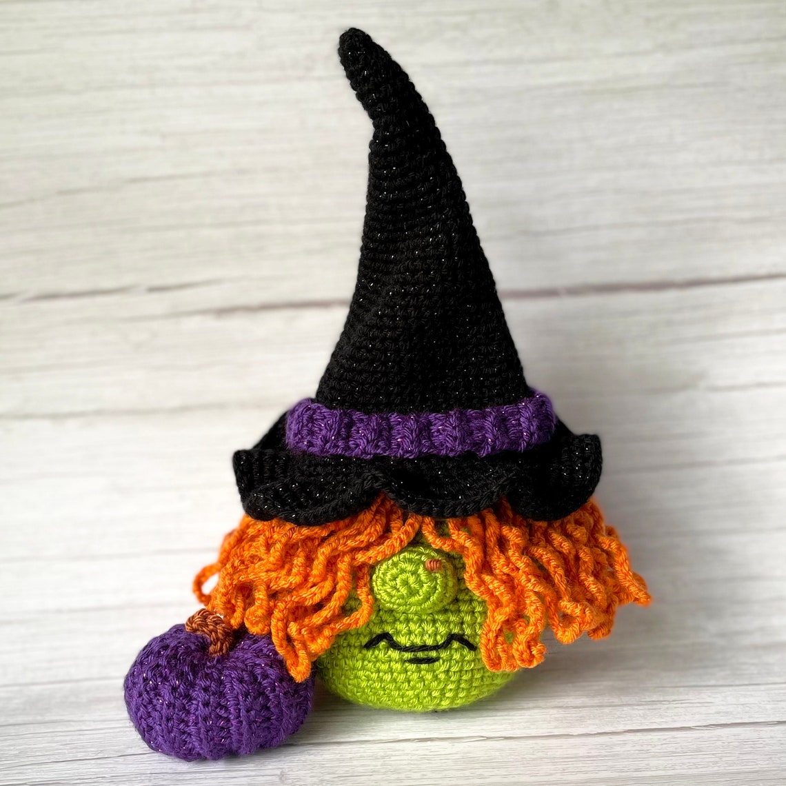 Wicked Witch Gnome Crochet Pattern: Halloween Amigurumi (digital ...