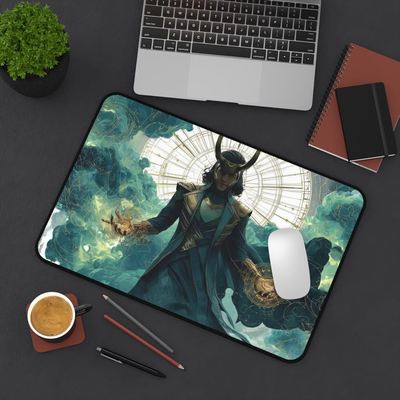 Loki-inspired Neoprene Desk Mat – Mystical Home Office Decor - Etsy