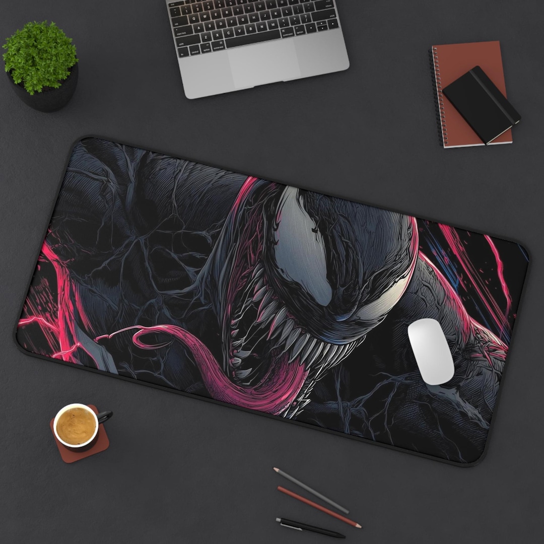 Venom Symbiote Illustration Desk Mat | Gaming Mouse Pad - Etsy