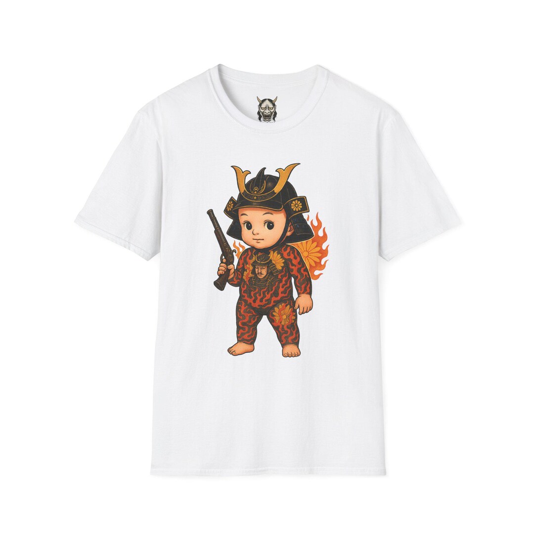 Samurai Warlord Oda Nobunaga Cute Character Tattoo Unisex Softstyle T ...