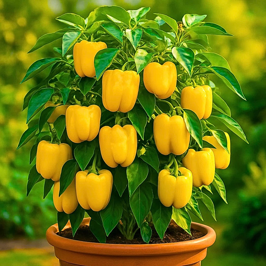25 California Wonder Yellow Bell Pepper Seeds | Heirloom Vegetable ...