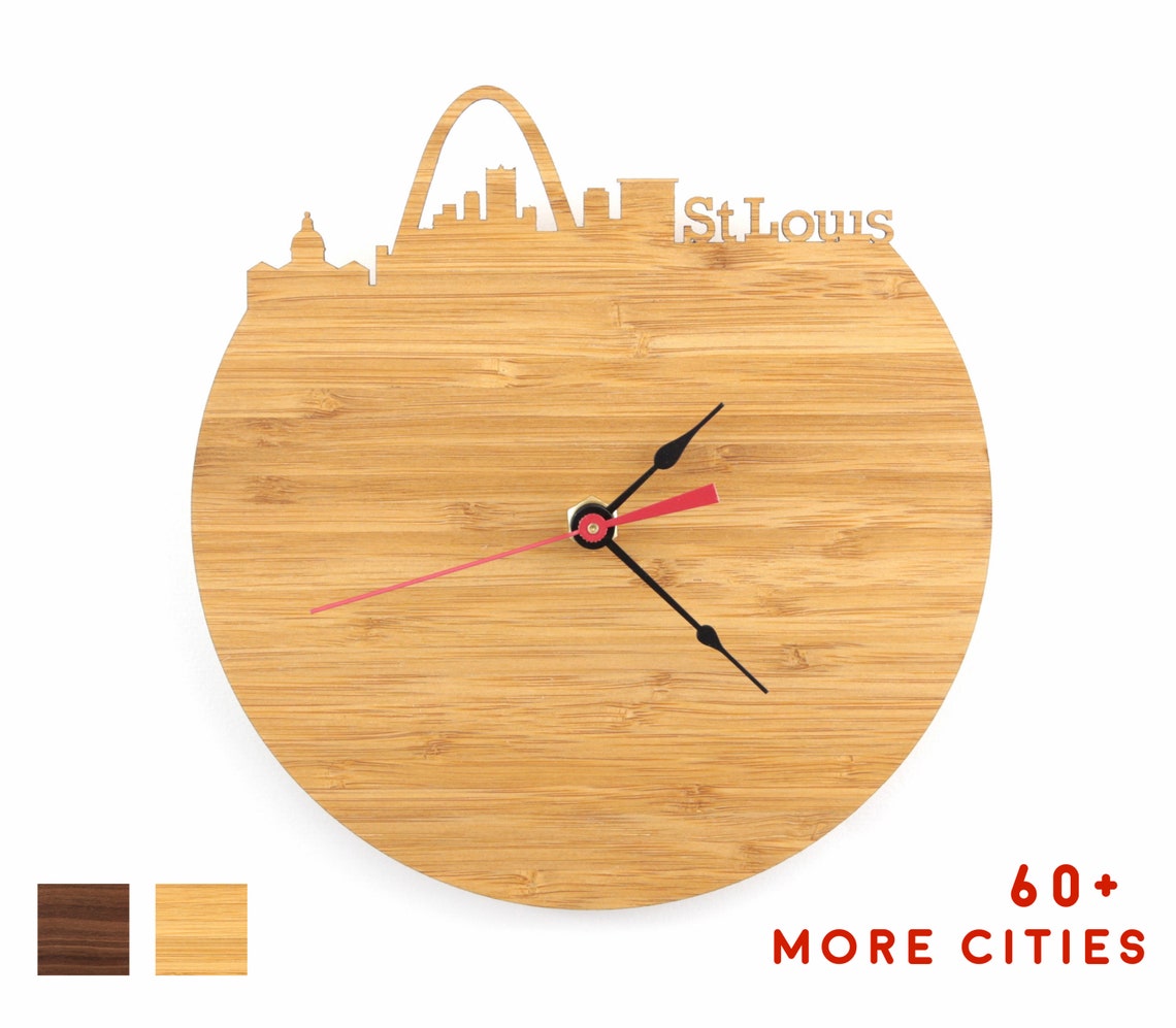 St Louis Skyline Clock St Louis Missouri Art Clock Man - Etsy