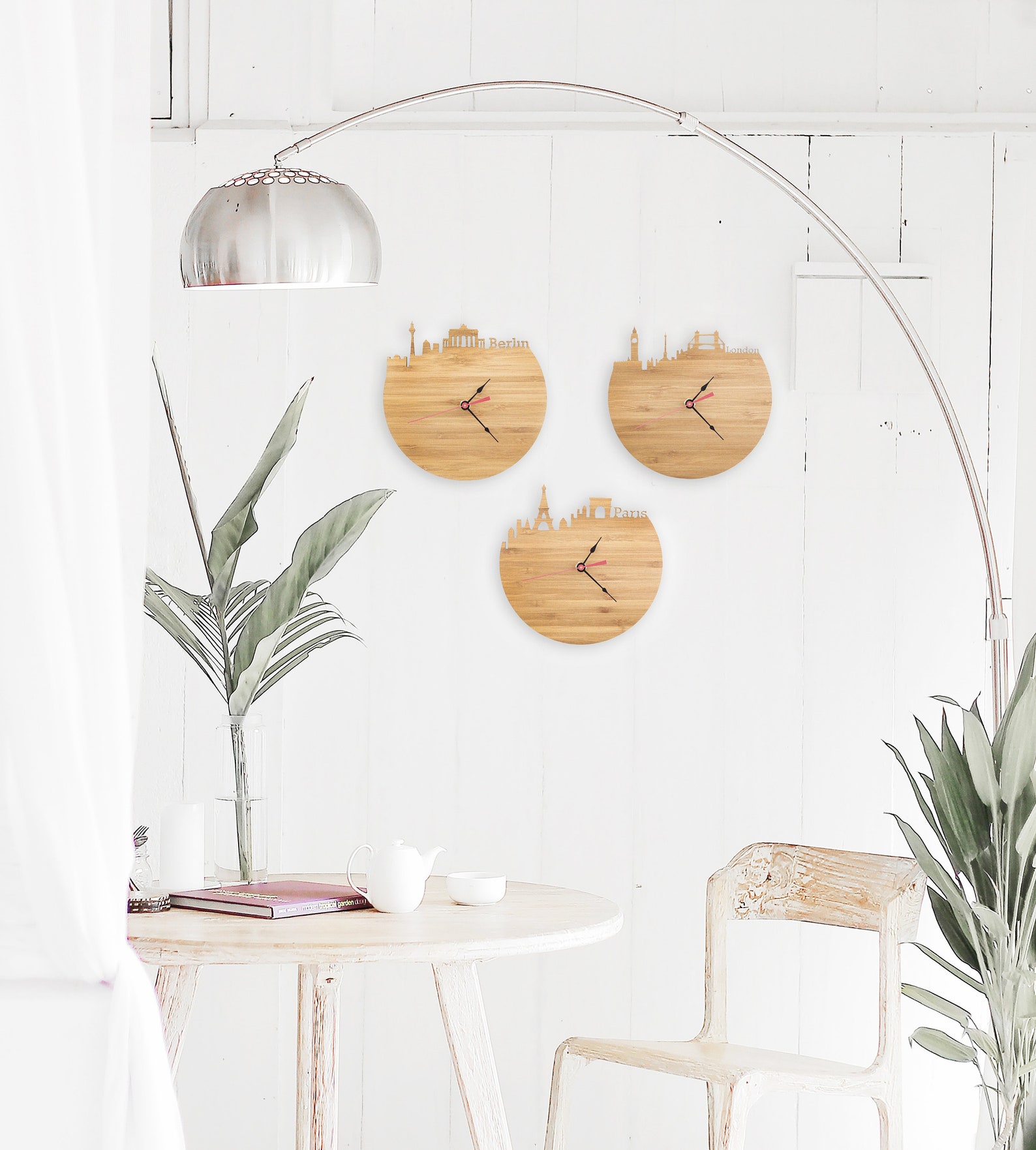 Singapore Skyline Clock Singapore Wood Time Zone Clock | Etsy