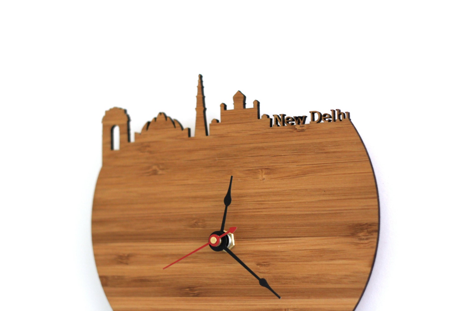 New Delhi Skyline Clock India Time Zone Clock Modern Wood Etsy new-delhi-skyline-clock-india-time-zone-clock-modern-wood-etsy