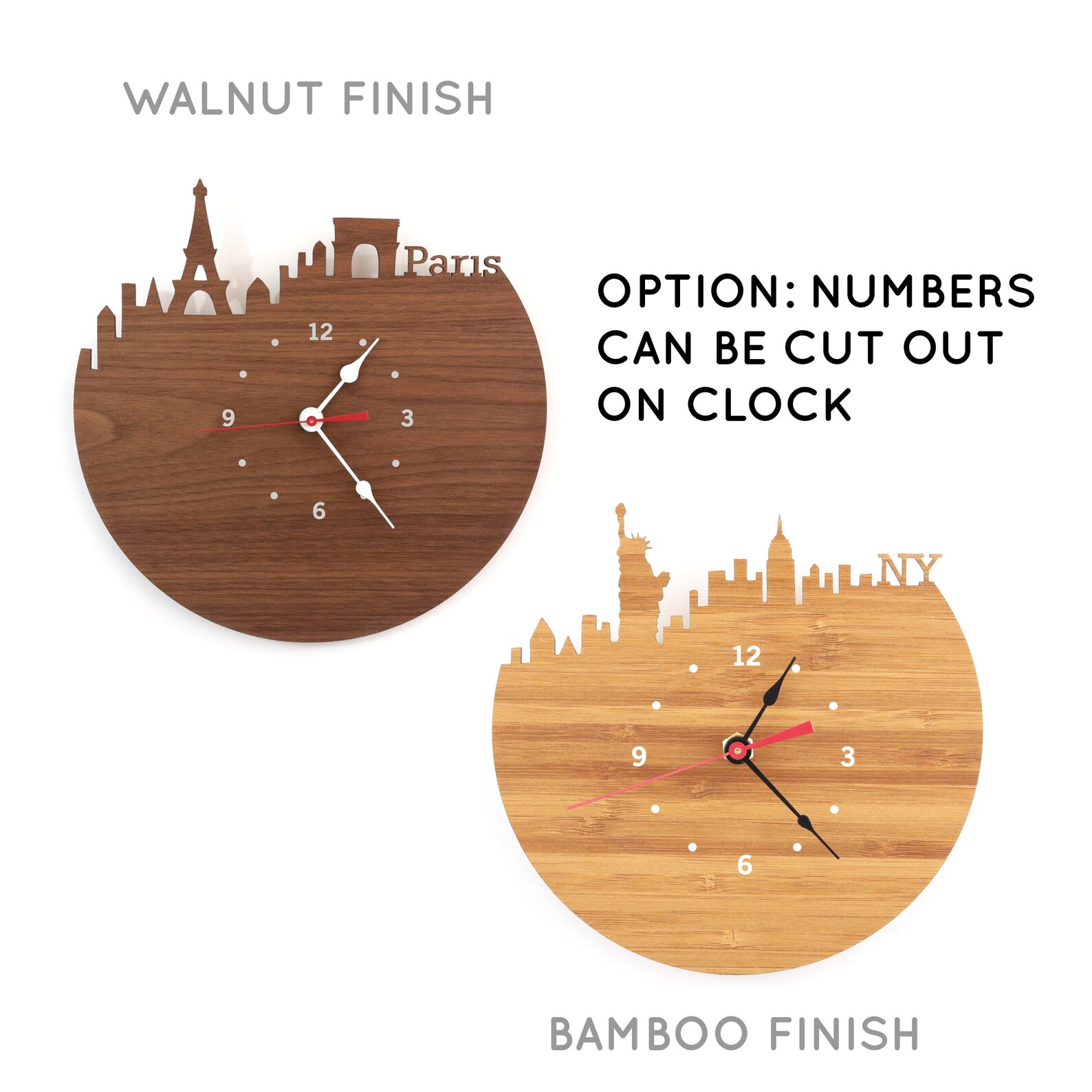 Mumbai Skyline Wood Clock India Time Zone Clock Wall or - Etsy