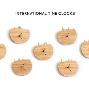 Washington DC Large Skyline Wall Clock Time Zone Clock in - Etsy