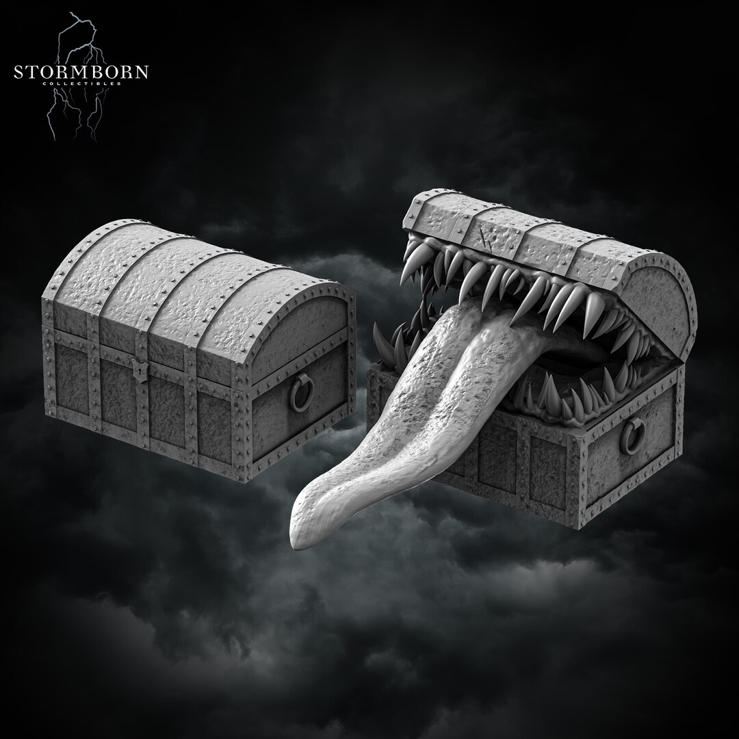 Chest Mimic | Shape-shifter | Dnd TTRPG Resin Model | Stormborn ...