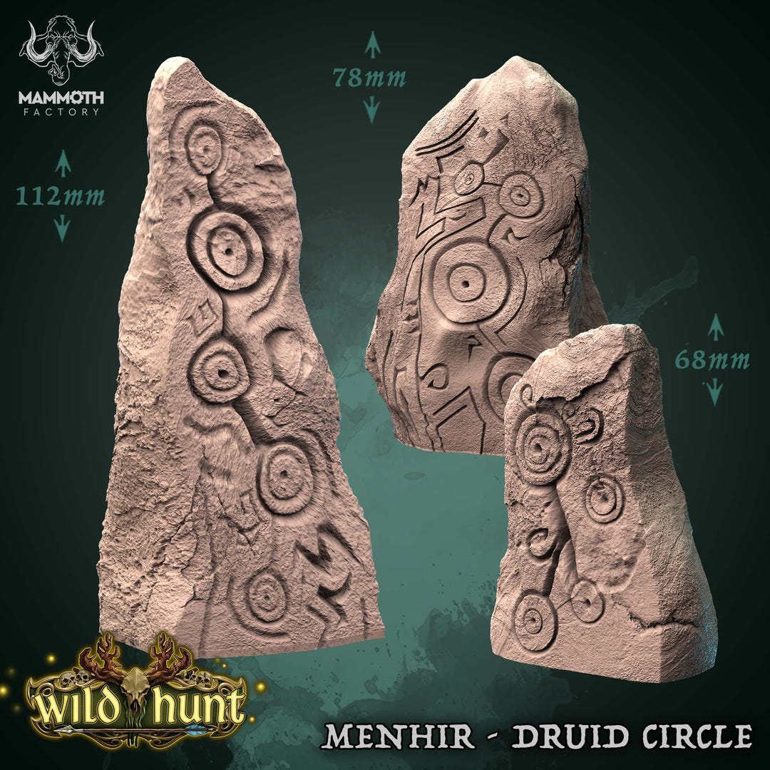Menhir Druid Circle Resin Miniature - TTRPG Terrain (68mm - 112mm) - Etsy