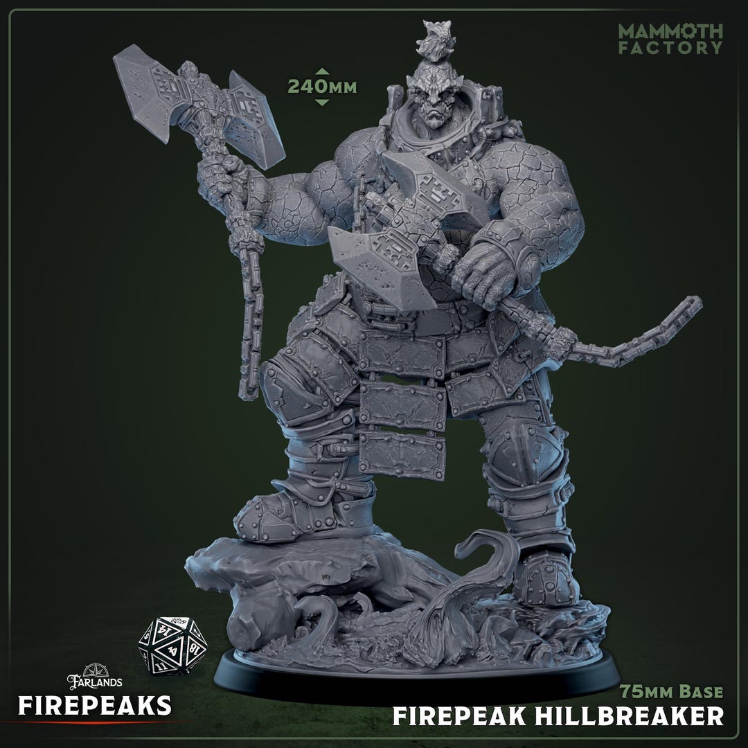 Firepeak Hillbreaker | Fire Giant | Dnd TTRPG Resin Model | Mammoth ...