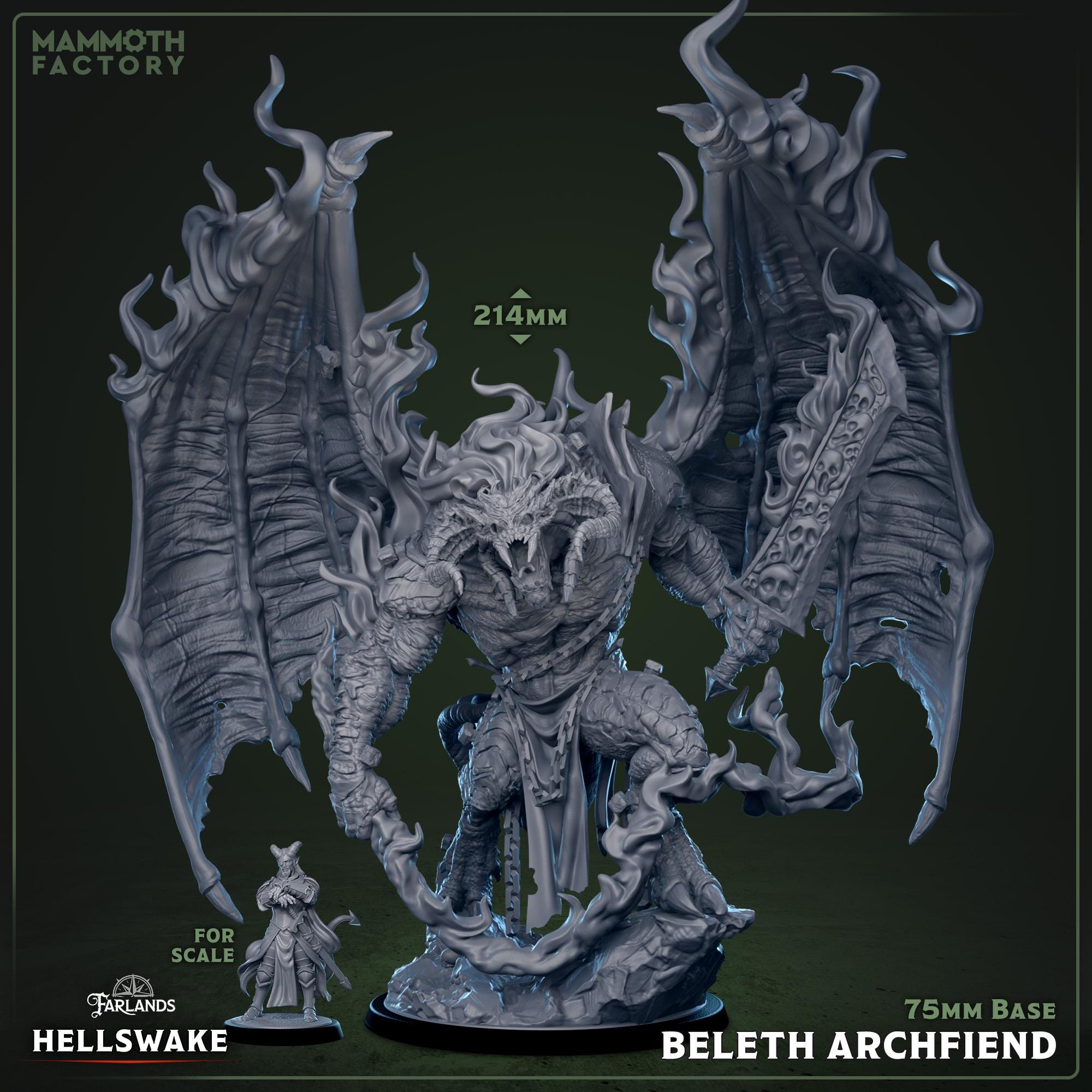 Archfiend | Balor | Demon | Balrog | Dnd TTRPG Resin Model | Mammoth ...