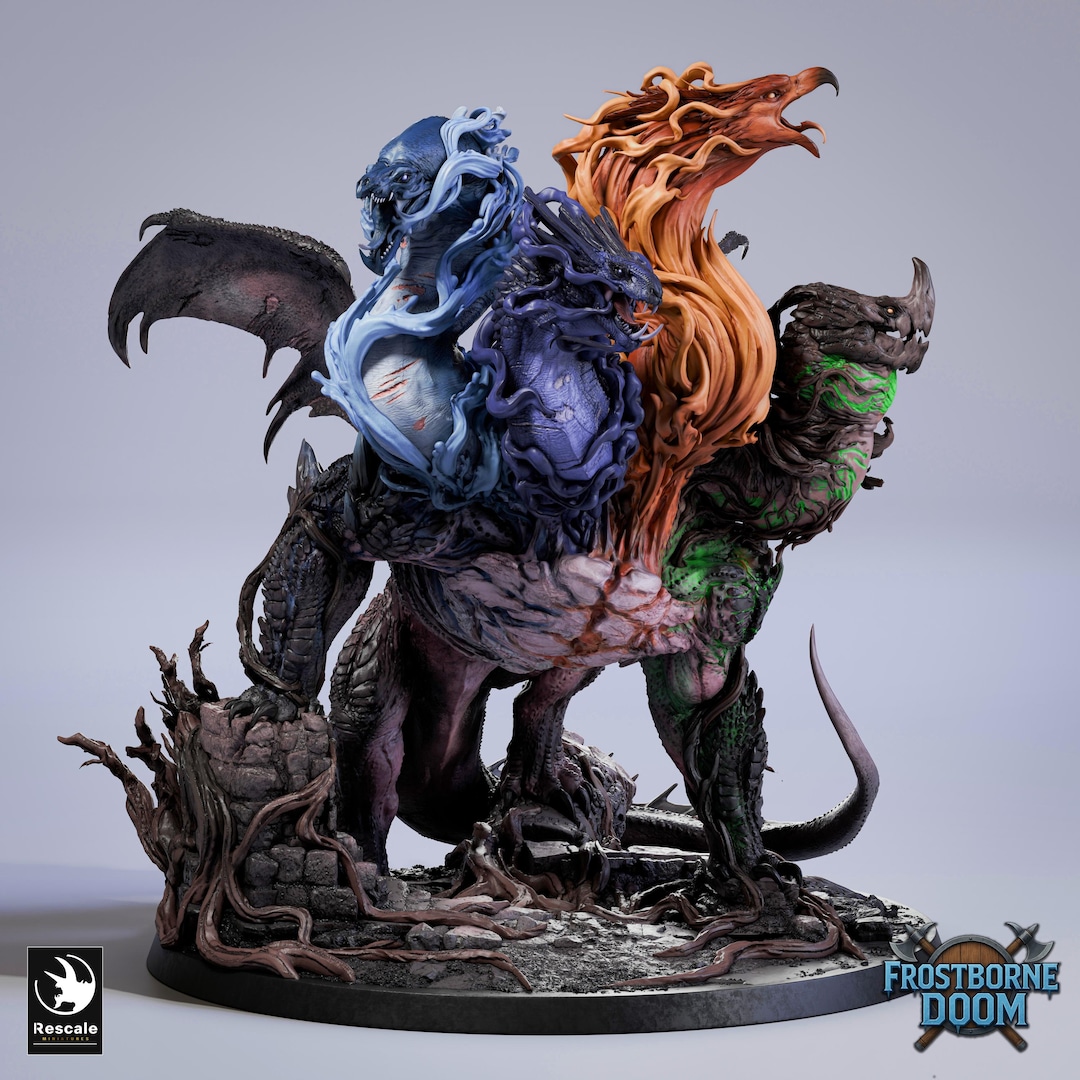 Elemental Cataclysm Dragon | Titan | Dnd TTRPG Wargaming Model ...