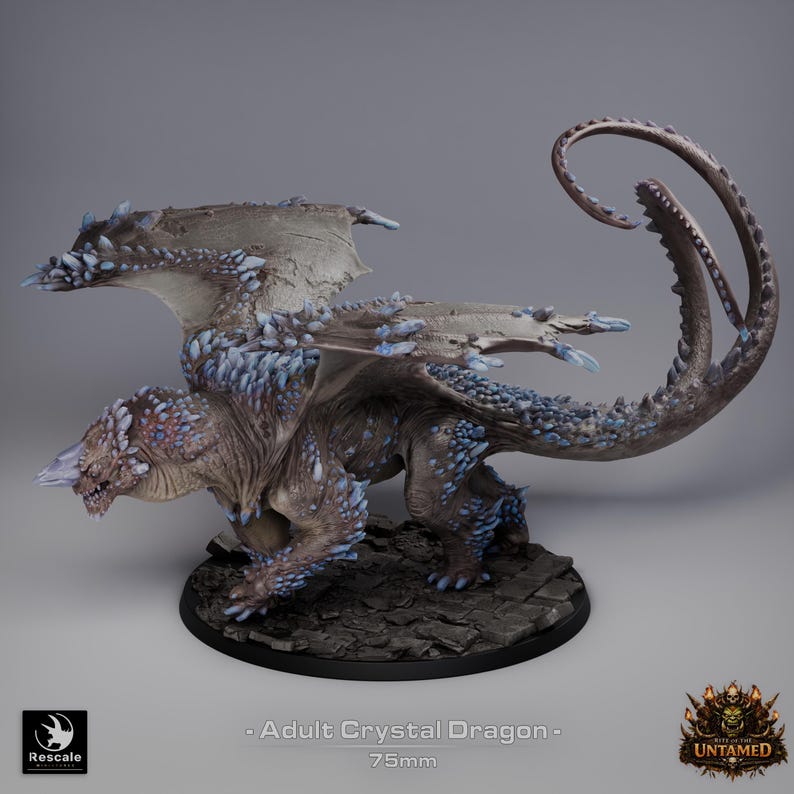 Adult Crystal Dragon | Monster | Dnd TTRPG Wargaming Model | Rescale ...