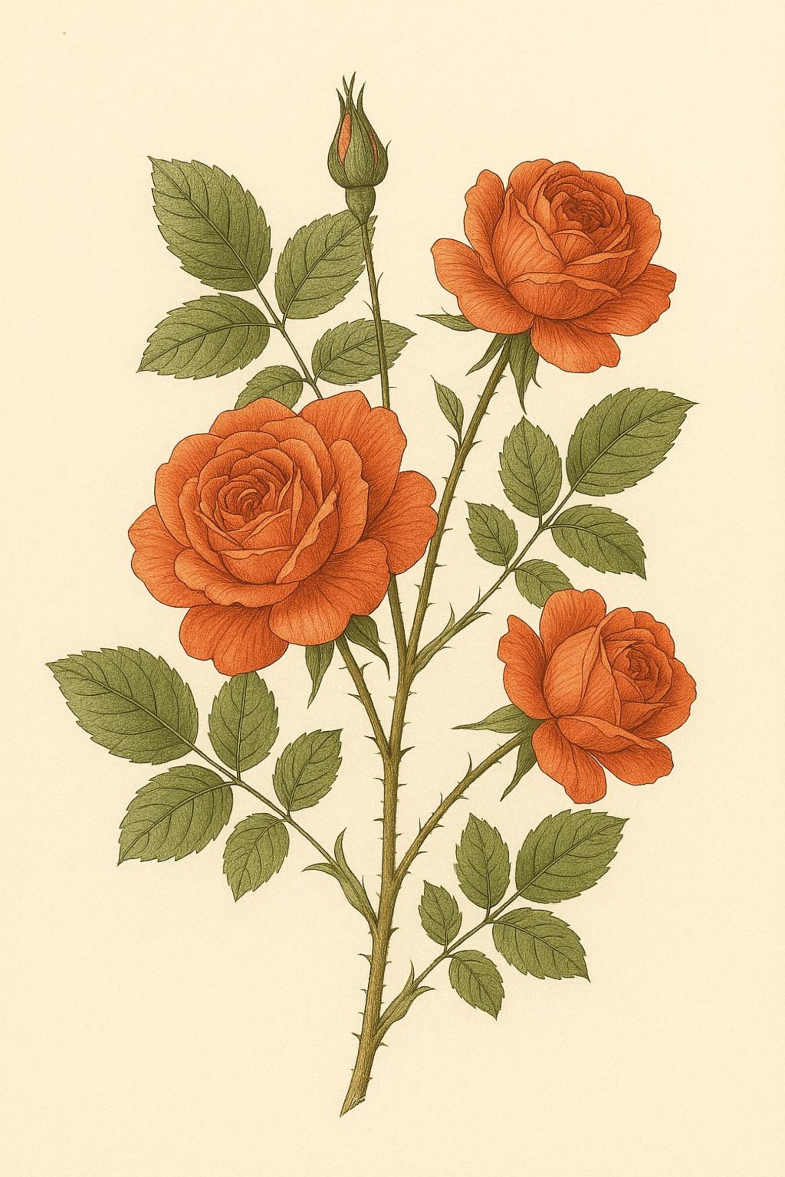 Rose. Botanical Artwork. Digital Print - Etsy