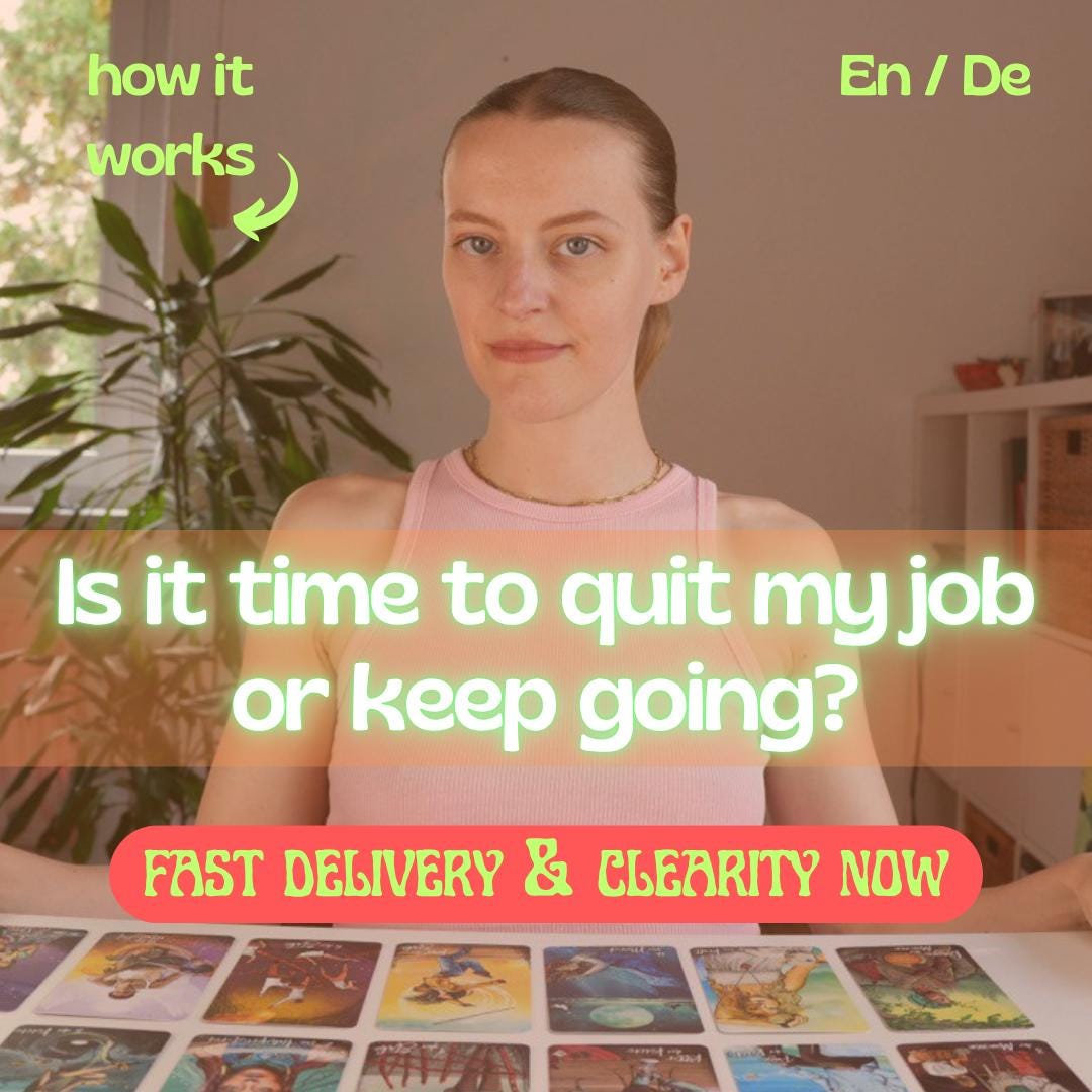 Quit or Stay Career Tarot Reading, Personalized Insight, Clarity for ...