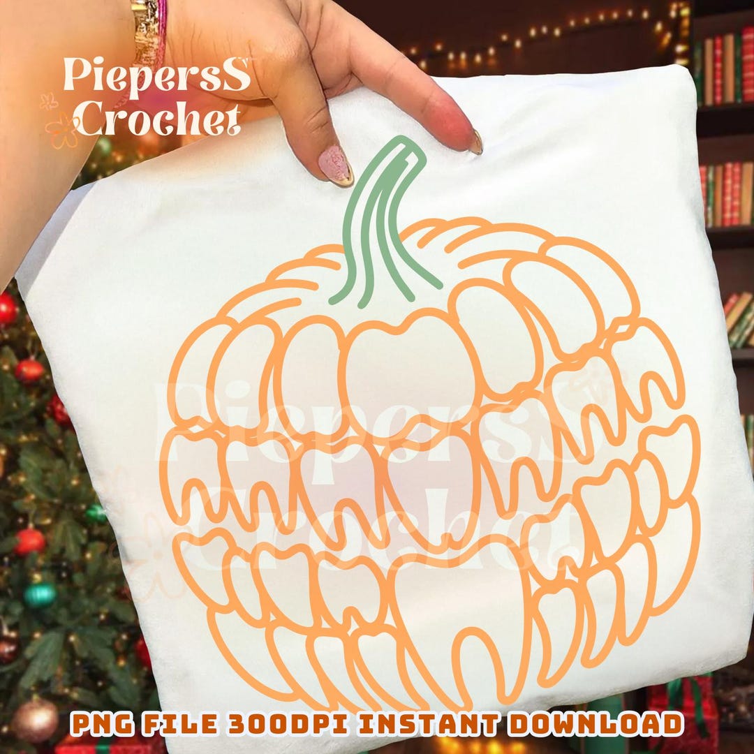 Funny Dental Pumpkin Outline PNG, Halloween Fall for Dentists PNG ...