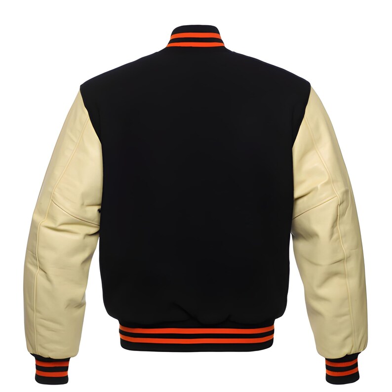 Personalized Varsity Jacket Custom Made Letterman Jackets Black Body ...