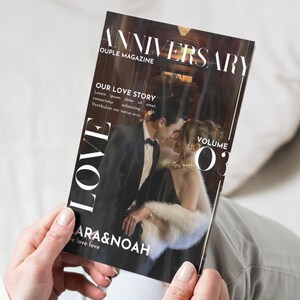Personalized Couples Magazine Design: Editable Template (A4 Canva ...