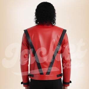 MJ Thriller Red Concert Jacket | Michael Jackson Inspired Leather ...