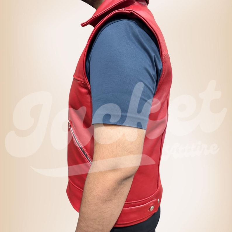 Terry Bogard Vest | Terry Bogard Red Star Leather Vest | Fighting Fury ...