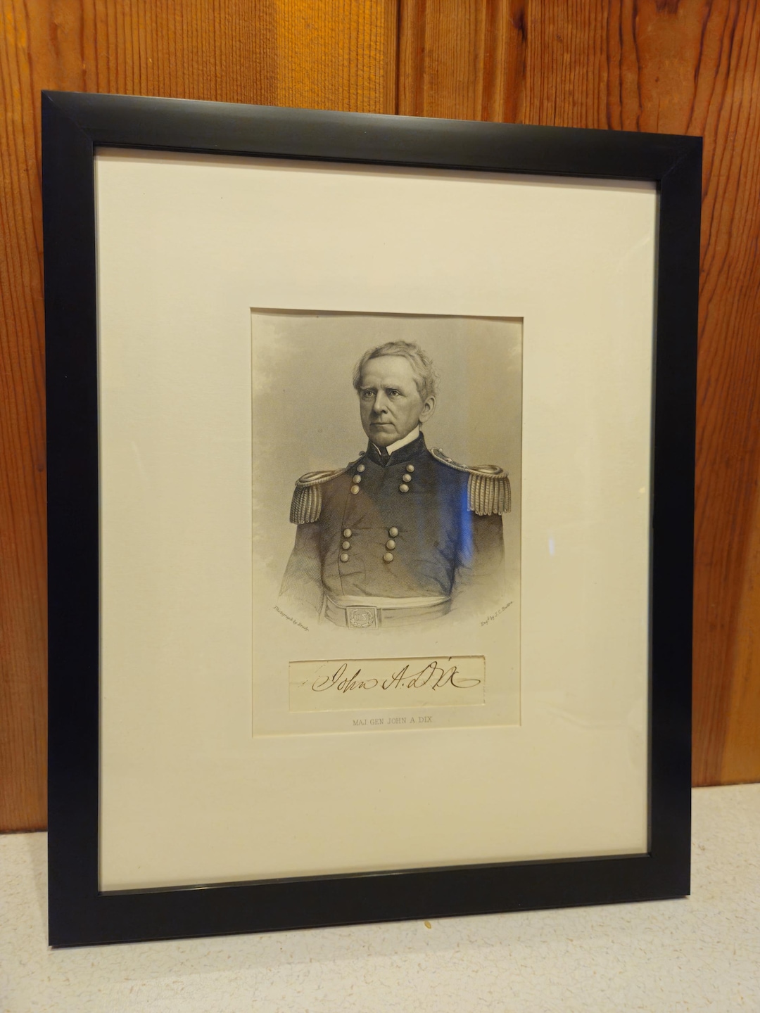 John A Dix, Autograph, Lithograph Artwork Framed - Etsy