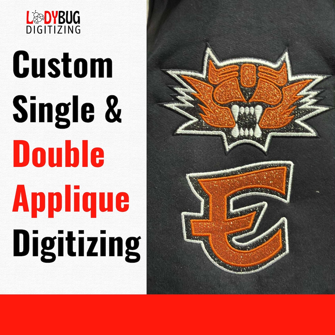 Custom Applique Digitizing Service: Professional Embroidery Design - Etsy