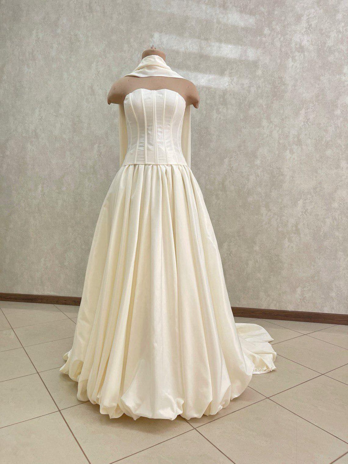 Boho Corset Wedding Dress – Rustic Vintage Maxi Bridal Gown ...