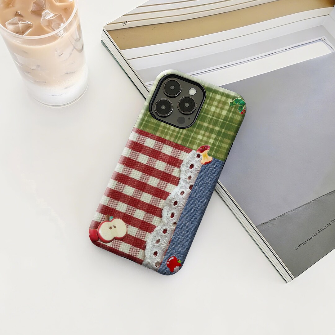 Retro Whimsy Artistic Collage Phone Cases, Quilt Patchwork Phone Case ...