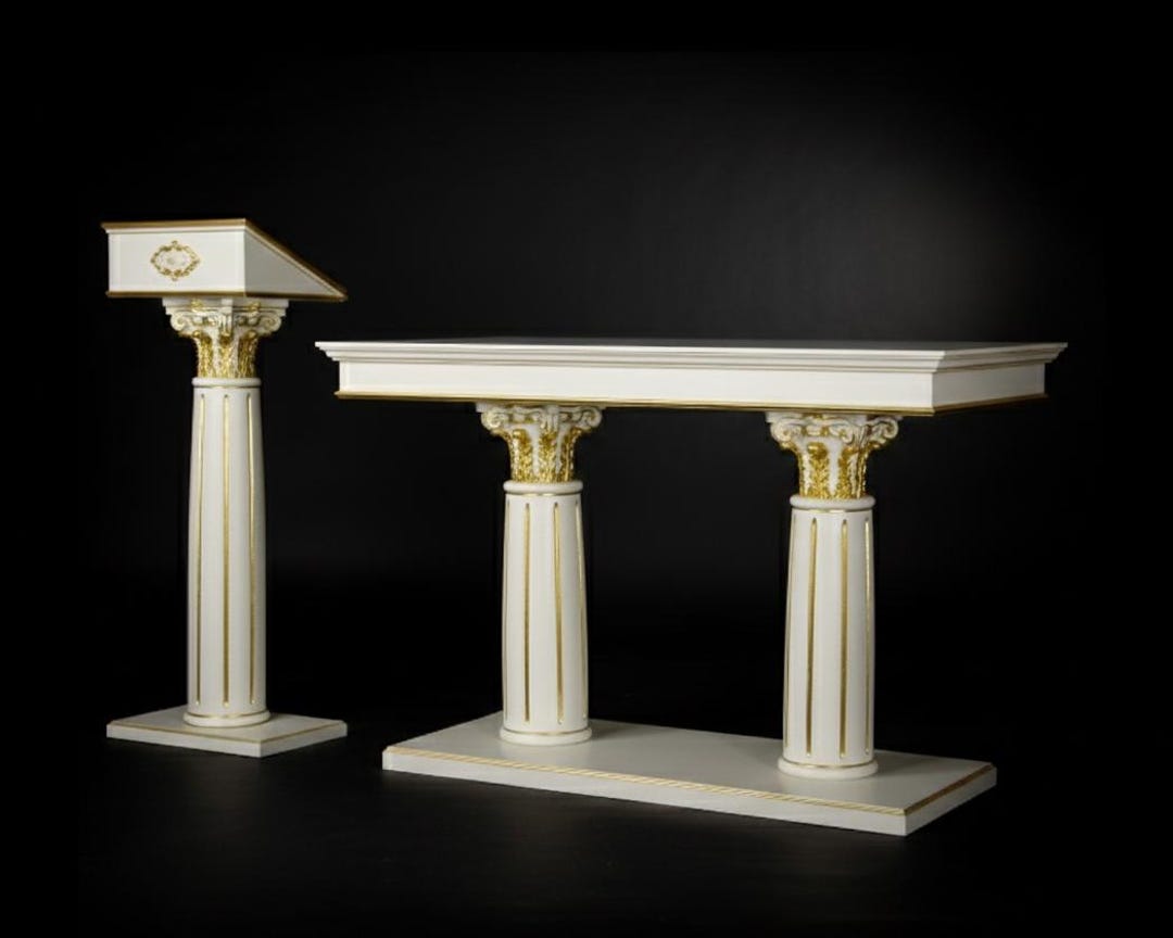 Altar Set for Church - Hand Carved CASA FÂNZERES, Altar Table and Ambo ...