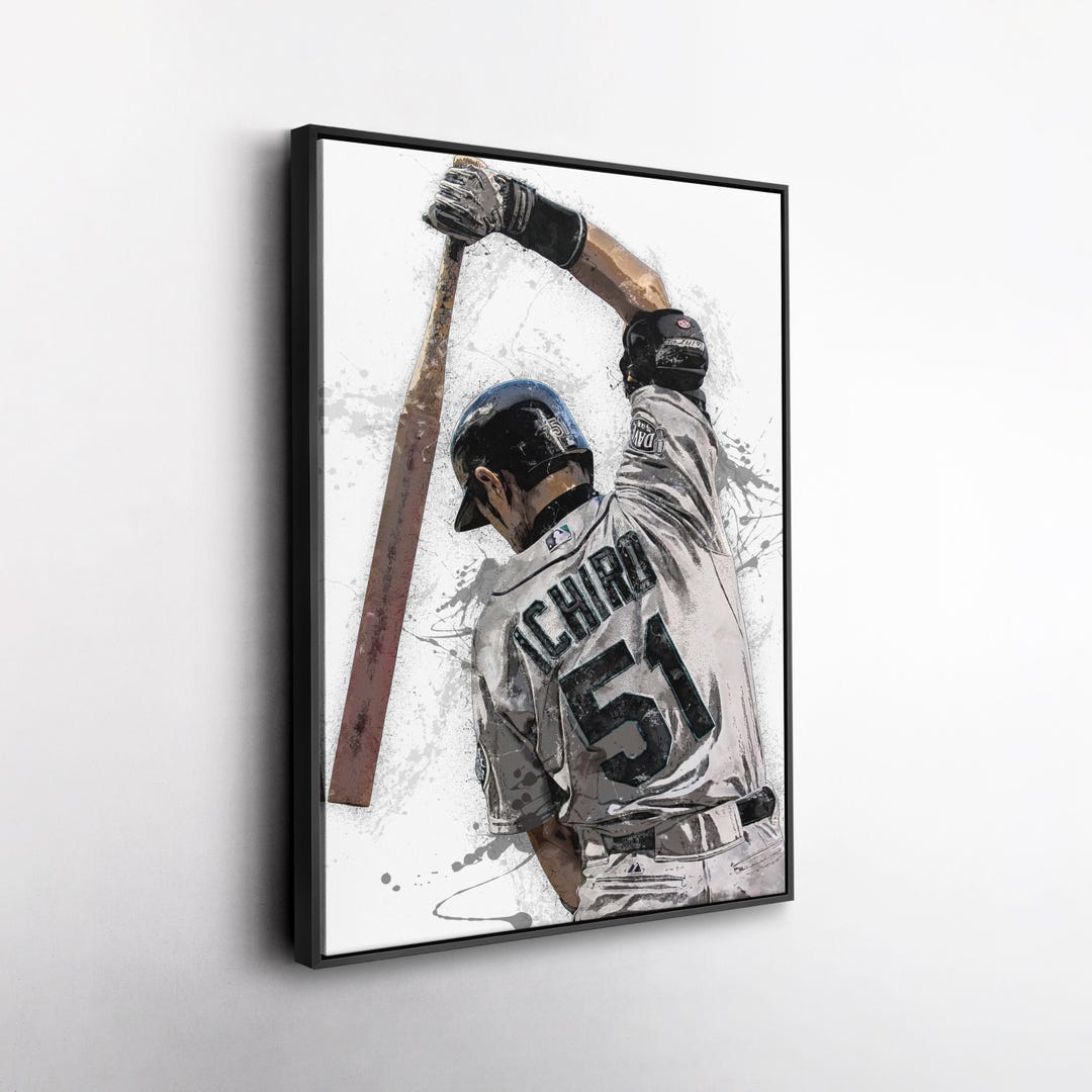 Ichiro Suzuki Seattle Mariners Canvas Print MLB Baseball Wall Art ...