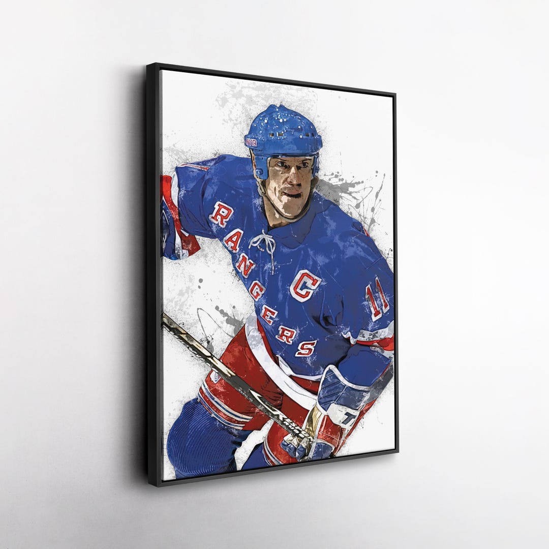 Mark Messier New York Rangers Canvas Print NHL Hockey Wall Art Framed ...