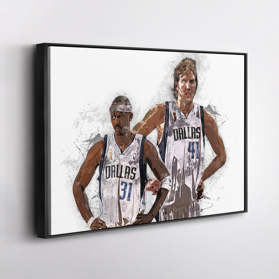 Jason Terry & Dirk Nowitzki Dallas Mavericks Canvas Print NBA Wall Art ...