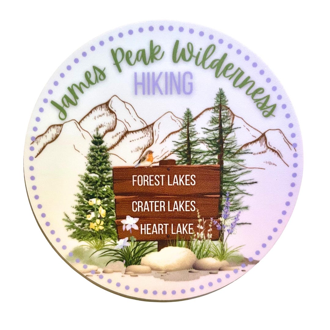 Colorado Hiking Sticker: James Peak Wilderness, Waterproof Vinyl (3" X ...