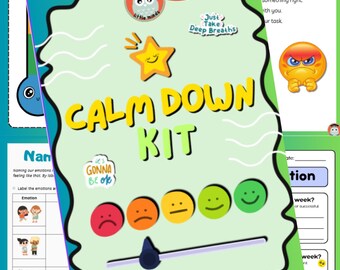 Calm Down Kit for Kids: Coping Skills & Emotional Regulation Activities ...