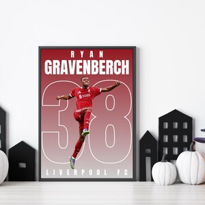 Liverpool FC Soccer Poster Set: Salah, Wirtz, Van Dijk (digital ...