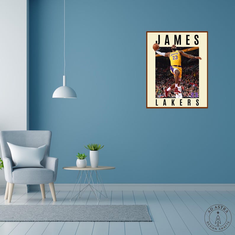 Lebron James Poster : Basketball Printable Wall Art(digital Download ...