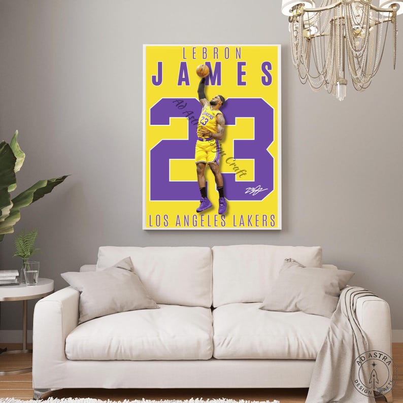 Lebron James Poster : Basketball Printable Wall Art(digital Download ...