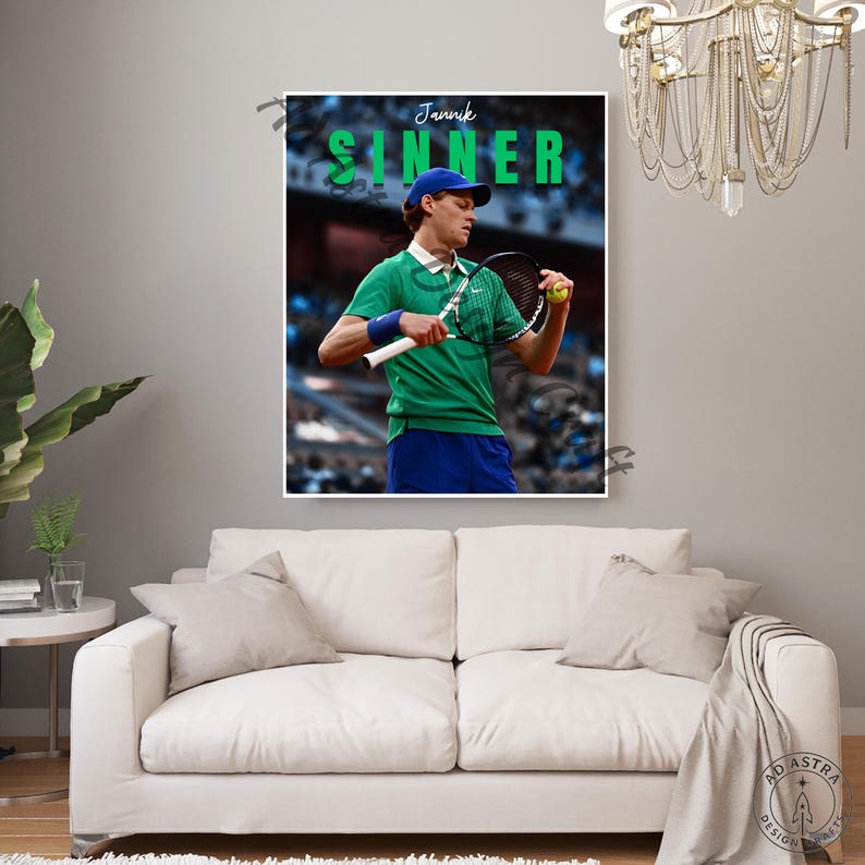 Jannik Sinner Poster : Tennis Printable Wall Art (digital Download) - Etsy