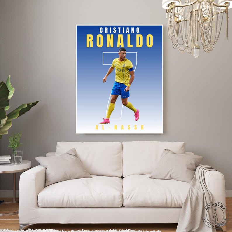 Cristiano Ronaldo Al Nassr Poster: Printable Football Wall Art (digital ...