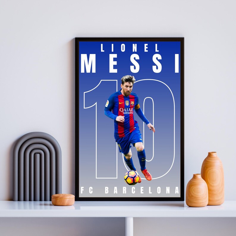 Barcelona Football Poster Set: Messi, Neymar, Suarez (digital Download ...