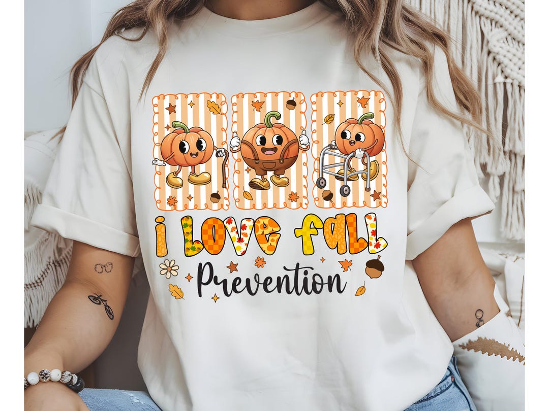 I Love Fall Prevention PNG, Physical Therapy Awareness Pumpkin Design ...