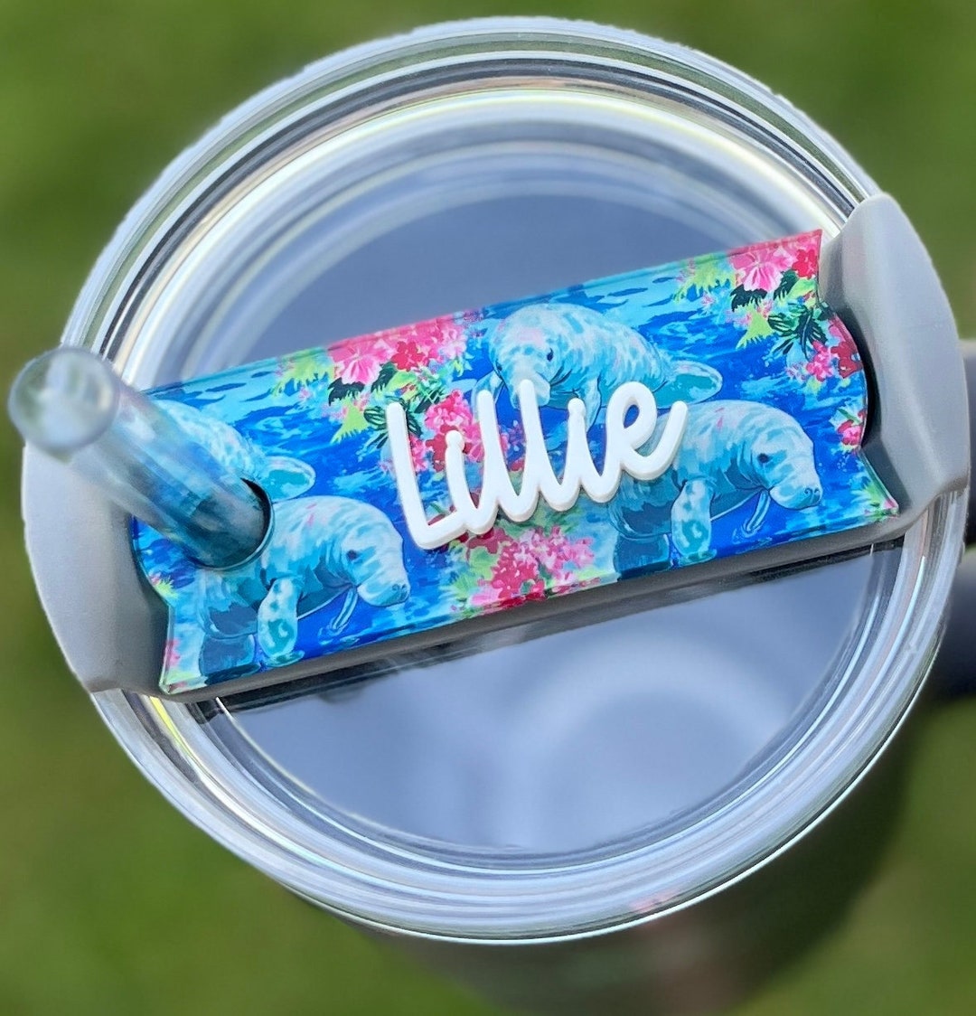 Personalized Manatee Tumbler Name Topper, Nautical Name Plate, Custom ...