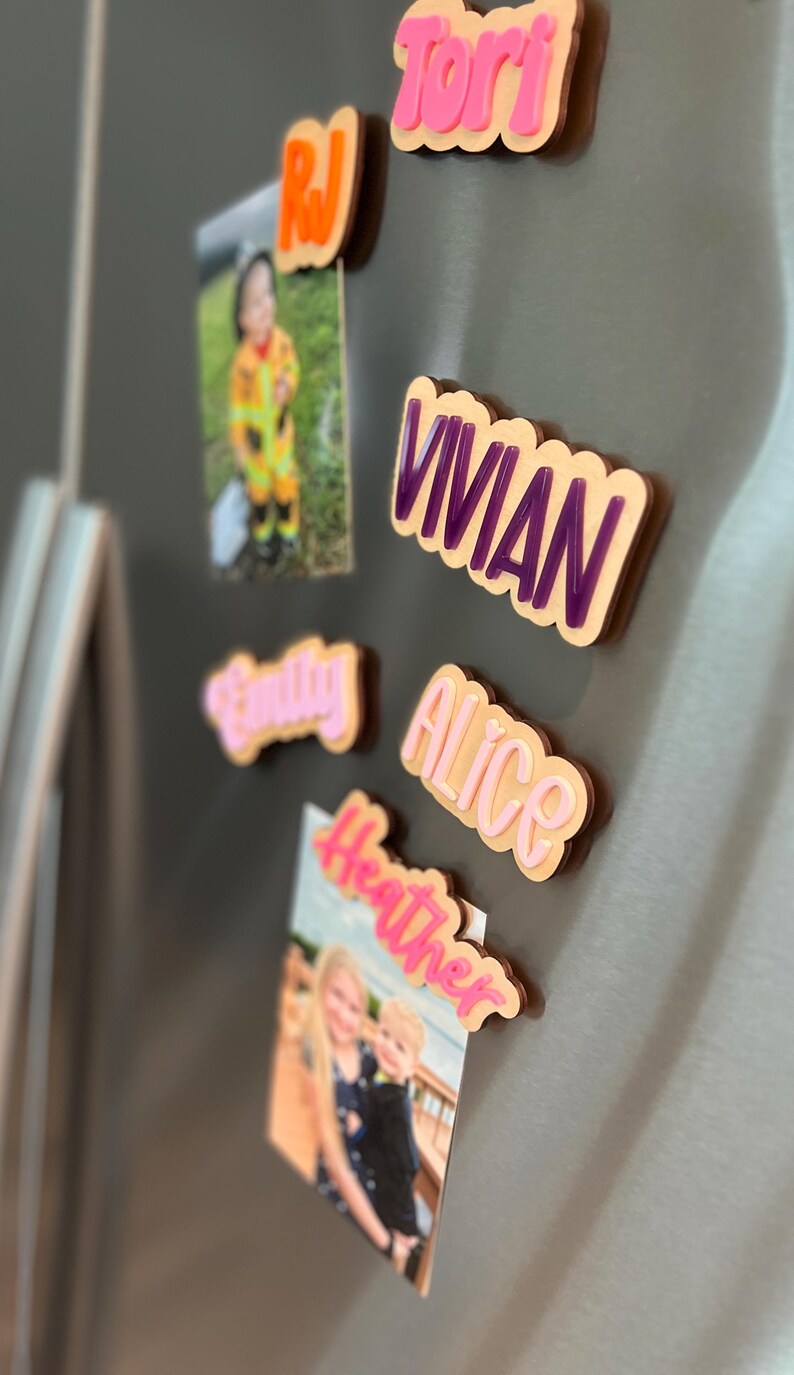 Personalized Name Refrigerator Magnet for Kid Toddler, Custom Fridge ...
