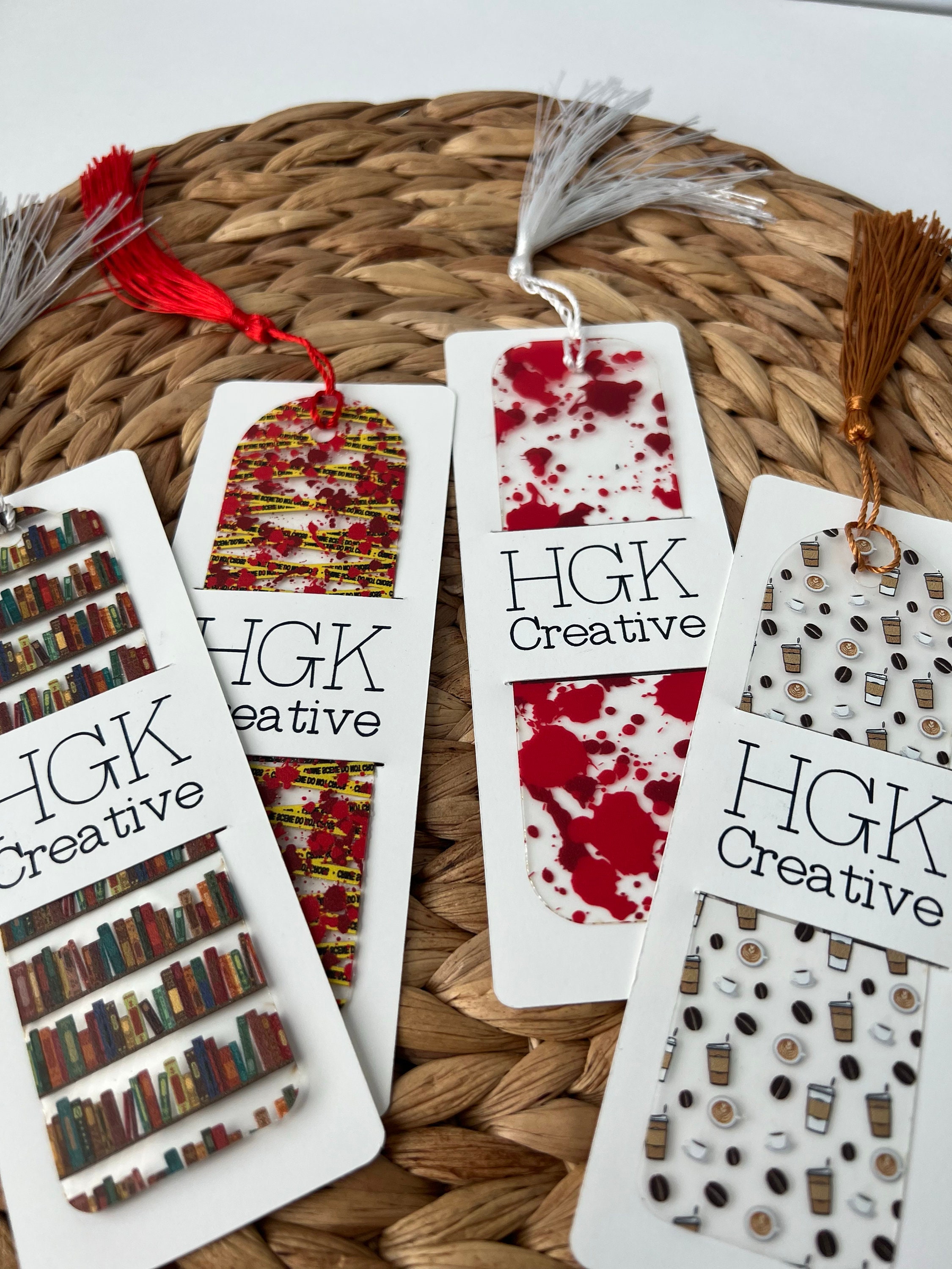 True Crime Bookmark Blood Splatter Horror Book Lover Gift - Etsy