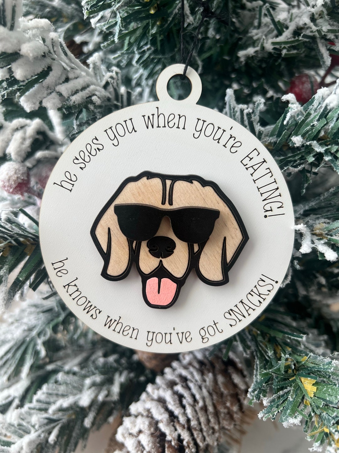 Funny Dog Ornament, Dog Lover Gift, Christmas Present for Dog Mom ...