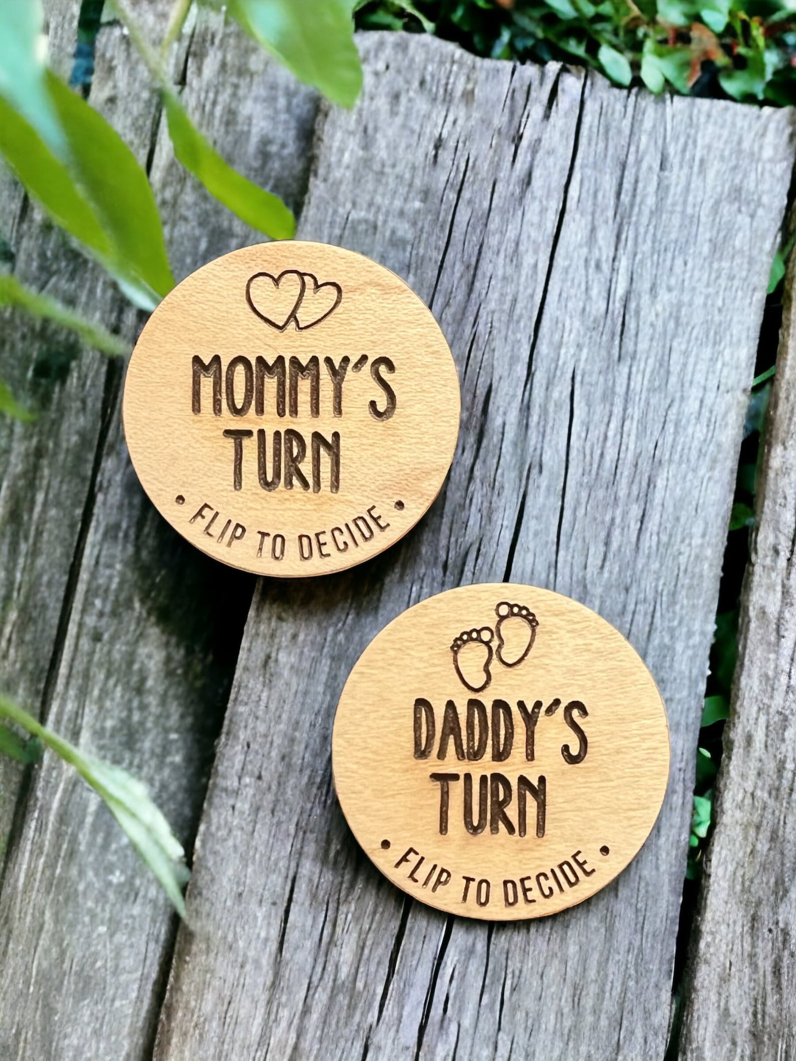 New Parent Decision Coin, Newborn Baby Gift- Mommy's Turn- Daddy's Turn ...
