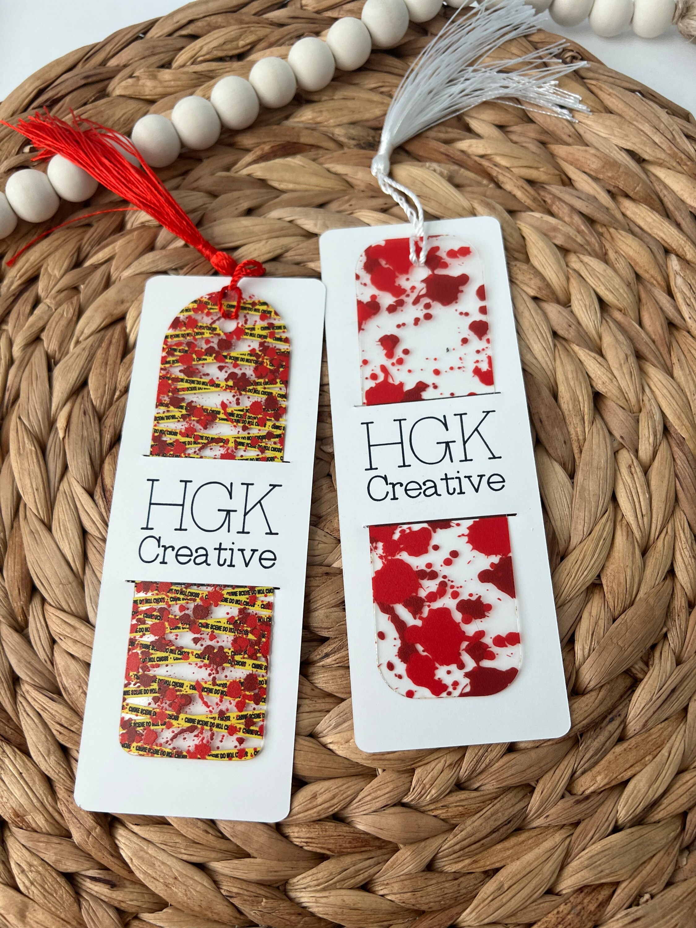 True Crime Bookmark, Blood Splatter, Horror, Book Lover Gift, Gift for ...