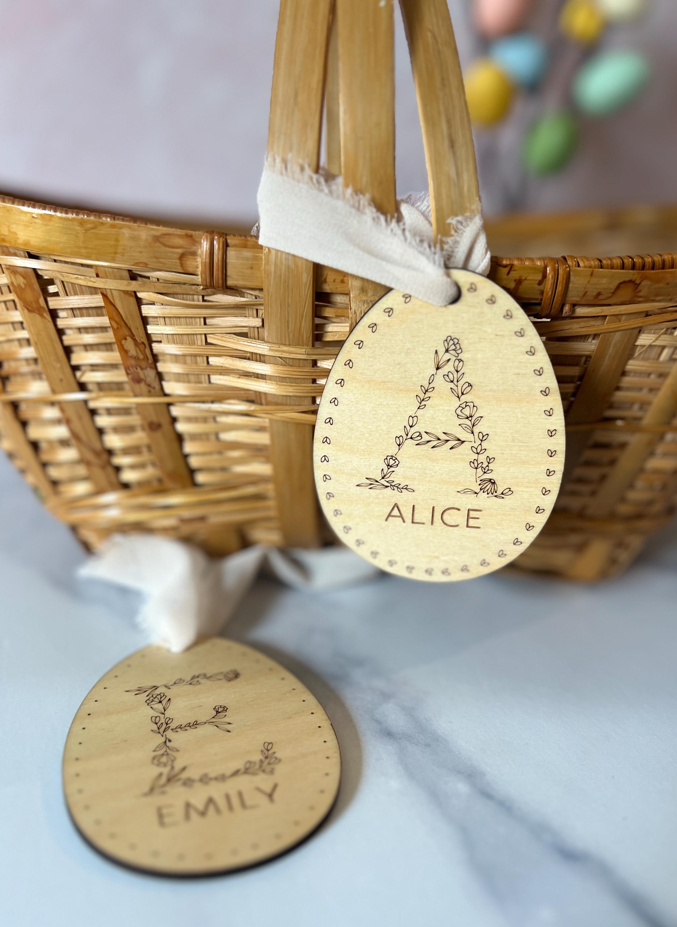 Personalized Easter Basket Name Tag, Easter Basket Stuffer for Kids ...