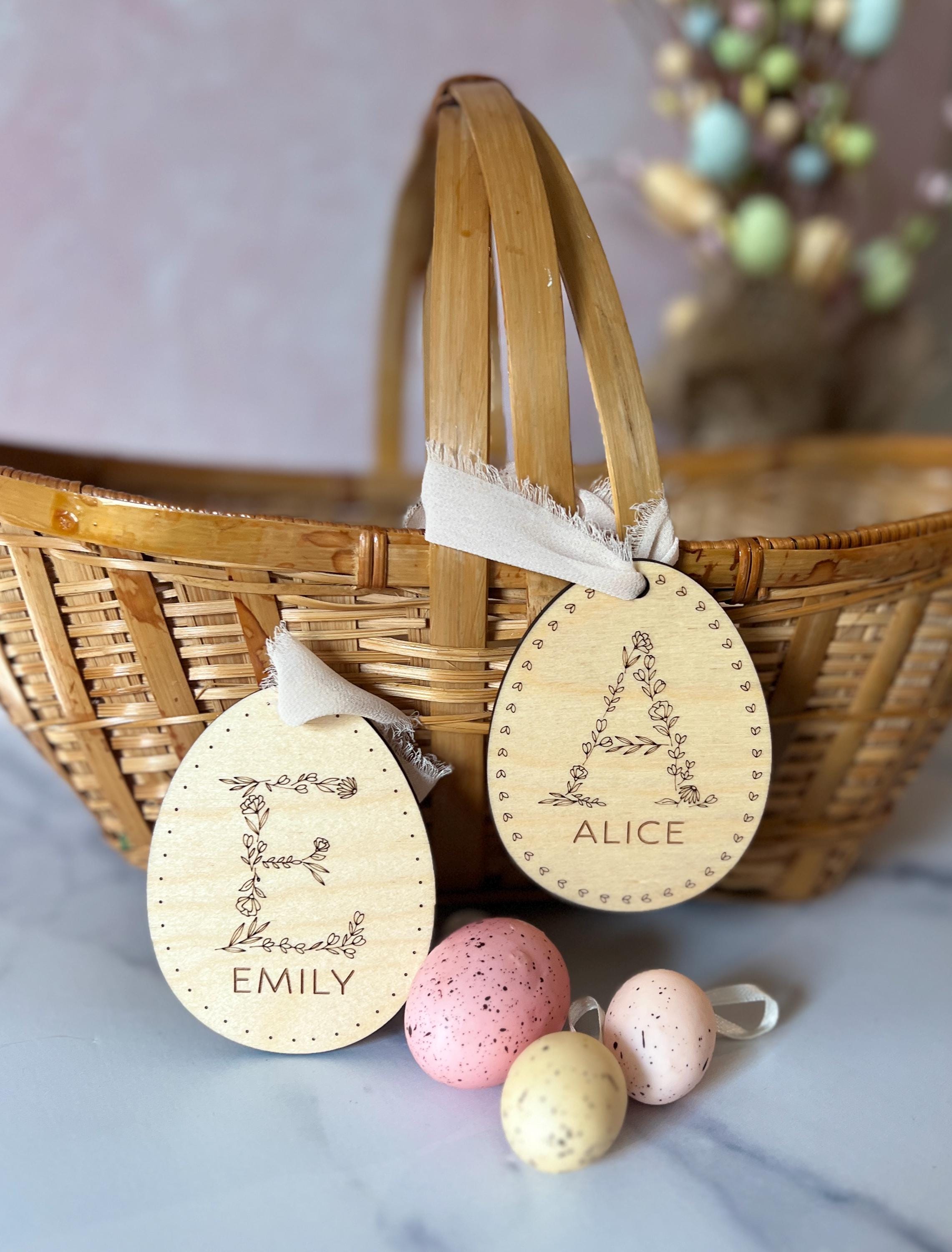 Personalized Easter Basket Name Tag, Easter Basket Stuffer for Kids ...