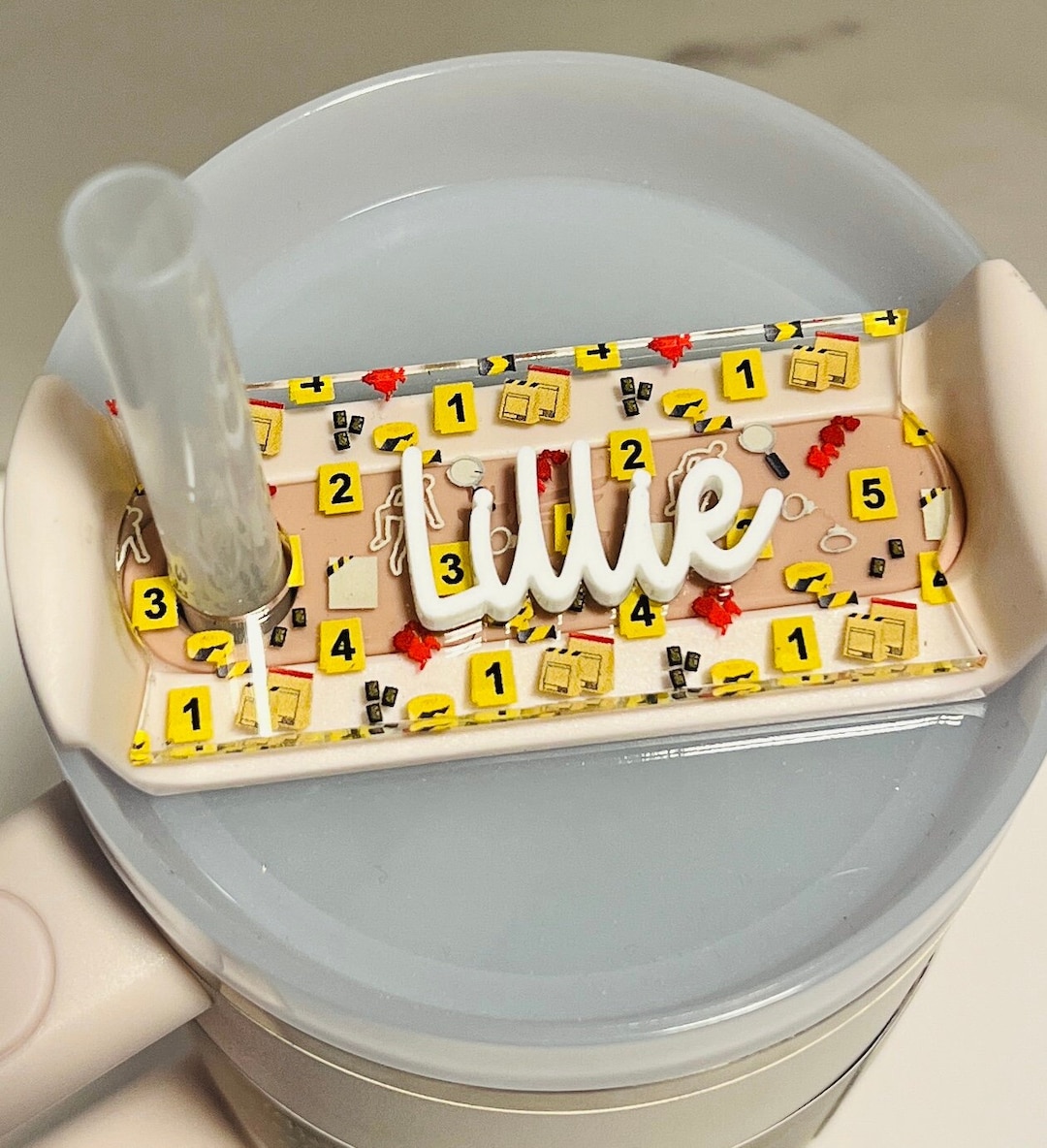 Personalized Crime Scene Tumbler Name Tag for True Crime Lover, Blood ...